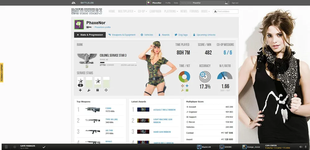 Улучшаем Battlelog — Battlefield 3 — Игры — Gamer.ru: социальная сеть ...